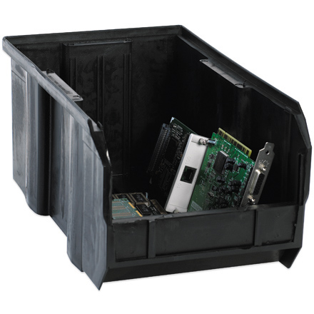 14 3/4 x 8 1/4 x 7" Black Conductive Bin Boxes | Hathaway Solutions, LLC