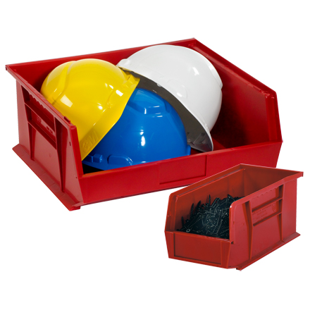 18 x 8 1/4 x 9" Red Plastic Stack & Hang Bins | Hathaway Solutions, LLC