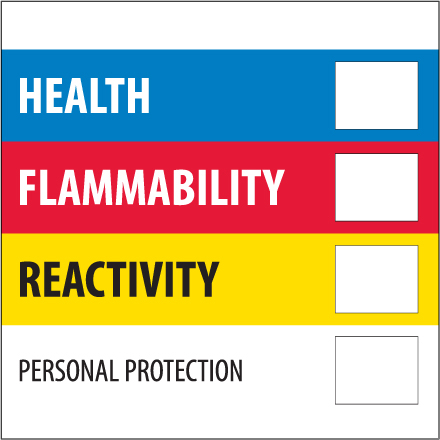 2 x 2" - "Health Flammability Reactivity" | Atlantic Paper & Supply