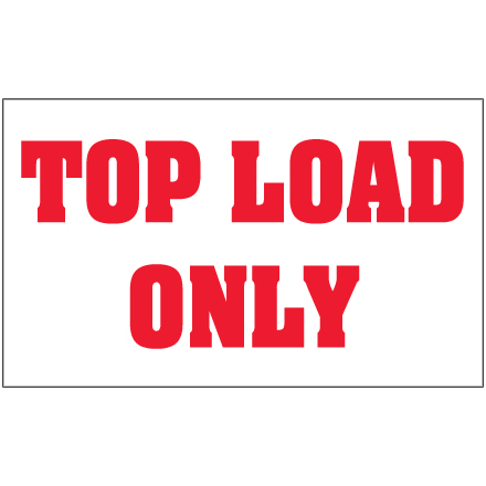 3 x 5" - "Top Load Only" Labels | Atlantic Tape & Packaging