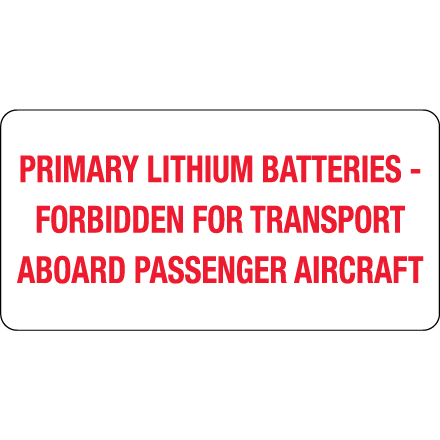 2 x 4" - "Primary Lithium Batteries" Labels | Hathaway Solutions, LLC