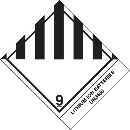 4 x 4 3/4" - "Lithium Ion Batteries" Labels | Atlantic Tape & Packaging