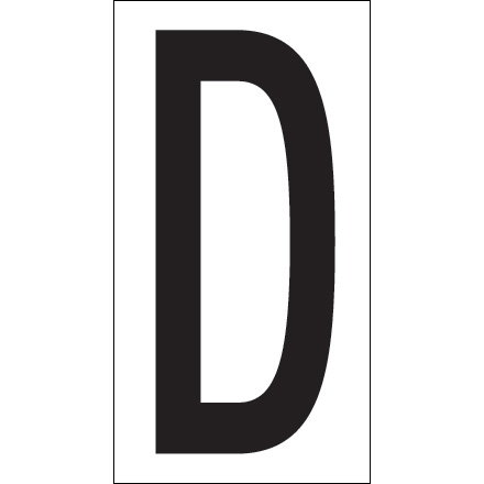 3 1/2" "D" Vinyl Warehouse Letter Labels | Atlantic Paper & Supply