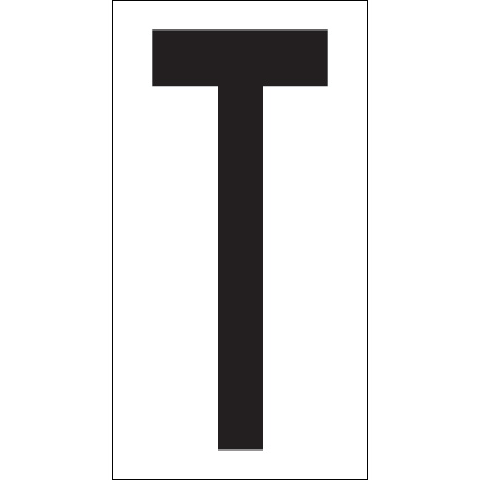 3 1/2" "T" Vinyl Warehouse Letter Labels | Atlantic Tape & Packaging