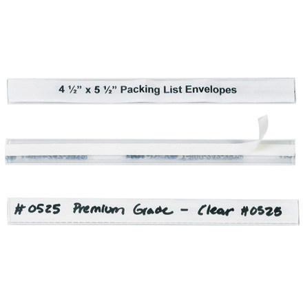 1/2 x 6" Hol-Dex® Self-Adhesive Plastic Label Holders | Hathaway ...