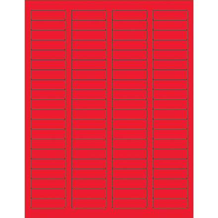 1 3/4 x 1/2" Fluorescent Red Rectangle Laser Labels | Hathaway ...