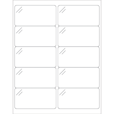 4 x 2" Pure Clear Rectangle Laser Labels | Hathaway Solutions, LLC
