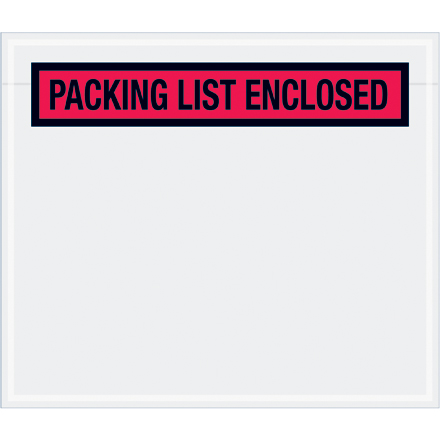 7 x 6" Red "Packing List Enclosed" Envelopes | Hathaway Solutions, LLC