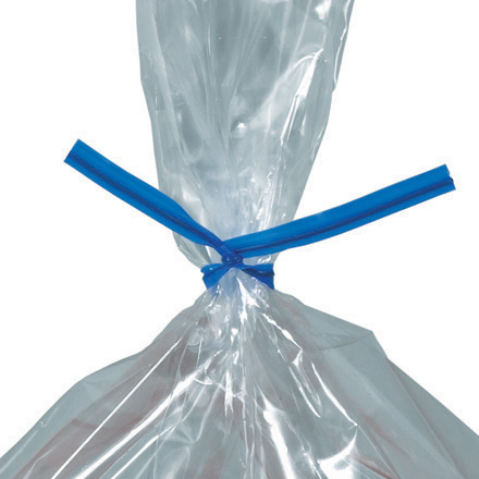 6 x 5/32" Blue Plastic Twist Ties | Atlantic Paper & Supply